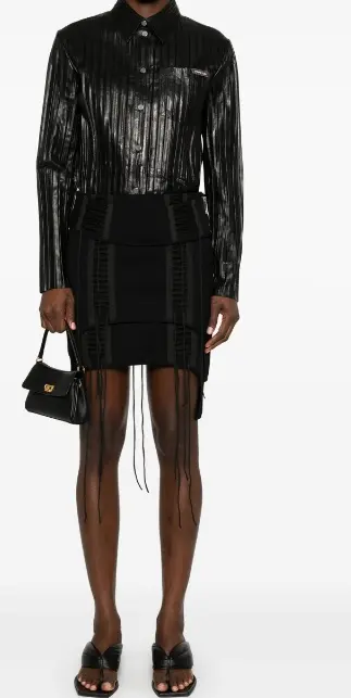 Helmut Lang Asymmetric Aviator Skirt