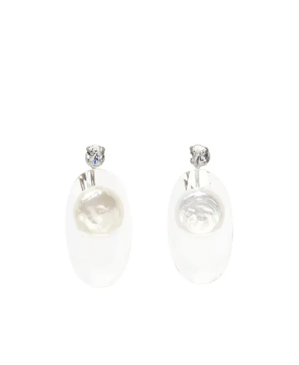 Simone Rocha Hanging Earrings - White