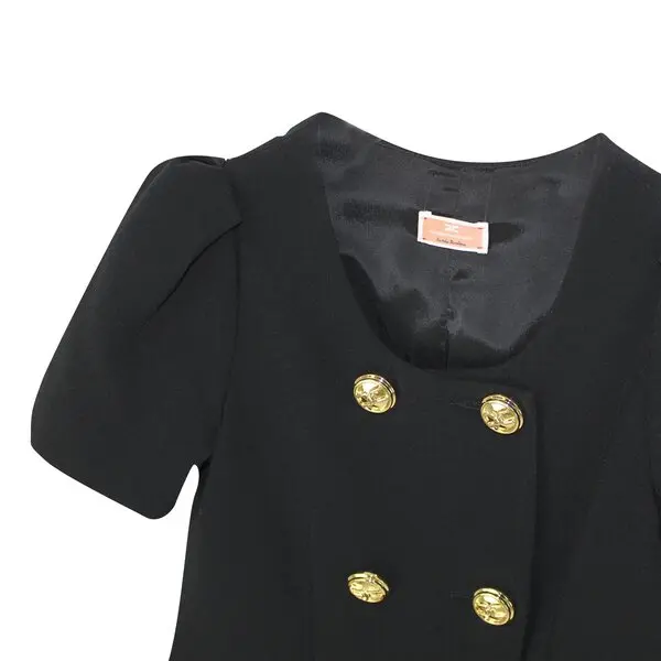 Elisabetta Franchi Double-breasted Mini Dress With Gold Buttons