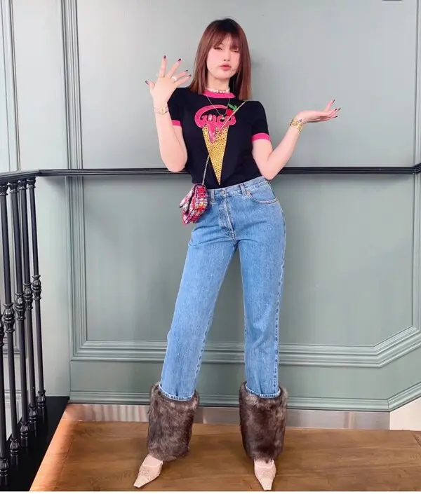 Gucci Ice Cream Sequin Embroidered T-shirt - Green