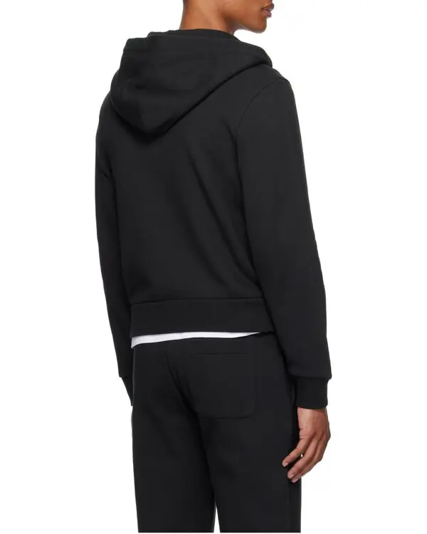 Moncler Zip-up Hoodie With Textured Logo Patch