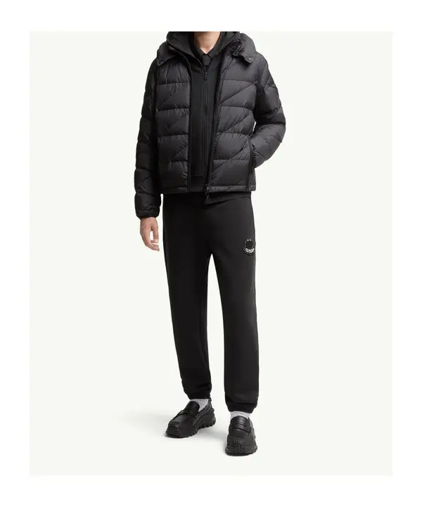 Moncler Zip-up Hoodie With Textured Logo Patch
