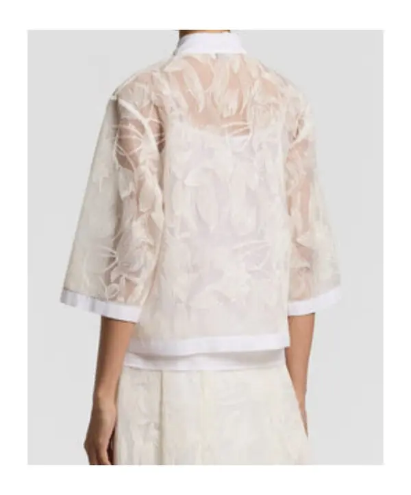 Peserico Sequin Semi-sheer Shirt - White
