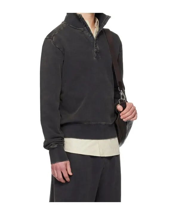 ENTIRE STUDIOS Buttoned Sweater - Washed Black