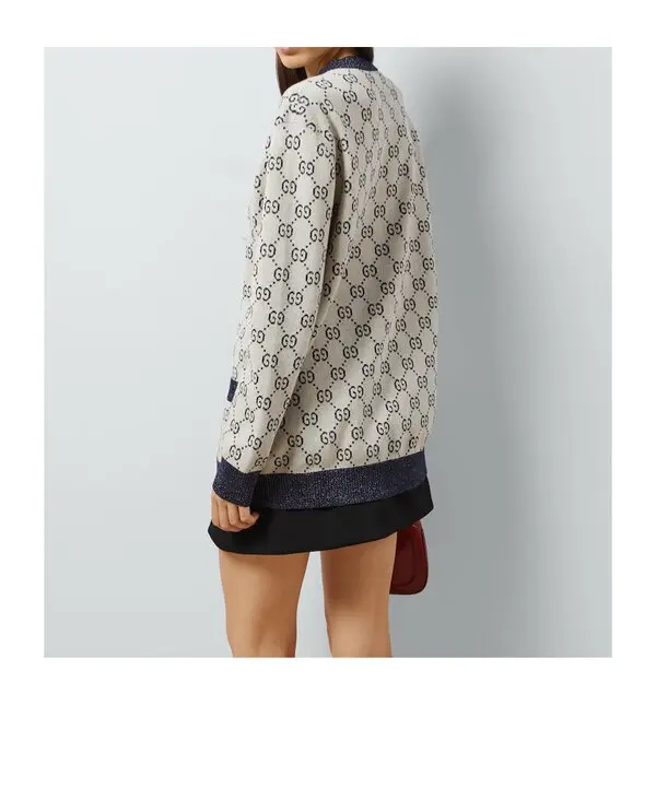 Gucci Gg Cotton Jacquard Cardigan