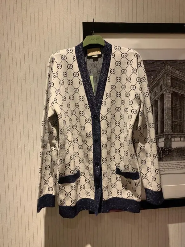 Gucci Gg Cotton Jacquard Cardigan