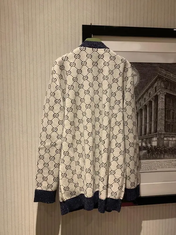 Gucci Gg Cotton Jacquard Cardigan