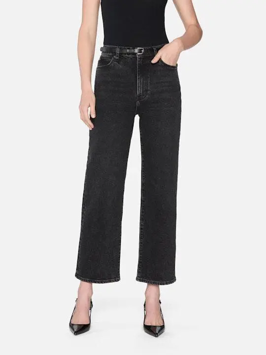 FRAME High-waisted Straight Leg Jeans