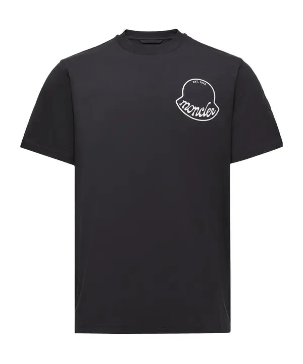 Moncler Logo-printed Crewneck T-shirt - Black
