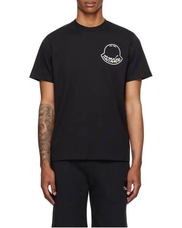 Moncler Logo-printed Crewneck T-shirt - Black