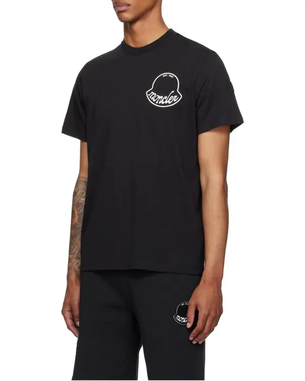 Moncler Logo-printed Crewneck T-shirt - Black