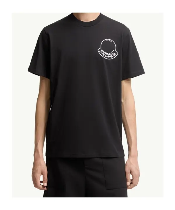 Moncler Logo-printed Crewneck T-shirt - Black