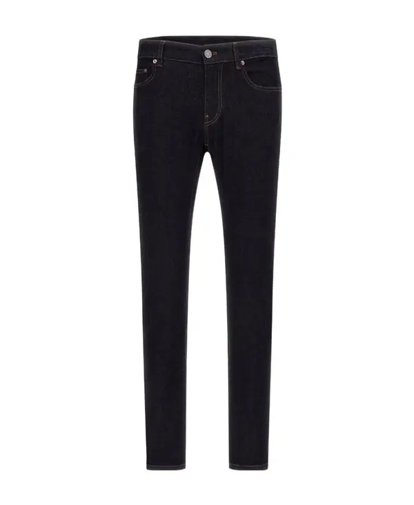 PT TORINO Skinny Jeans With Contrast Stitching - Black
