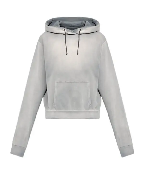 MAISON MARGIELA Washed Drawstring Hoodie - Gray