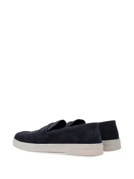 Prada Logo Detailed Loafers - Blue