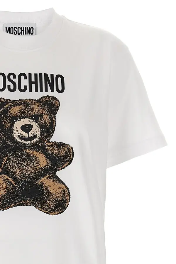 Moschino Teddy Bear Print Crewneck T-shirt - White