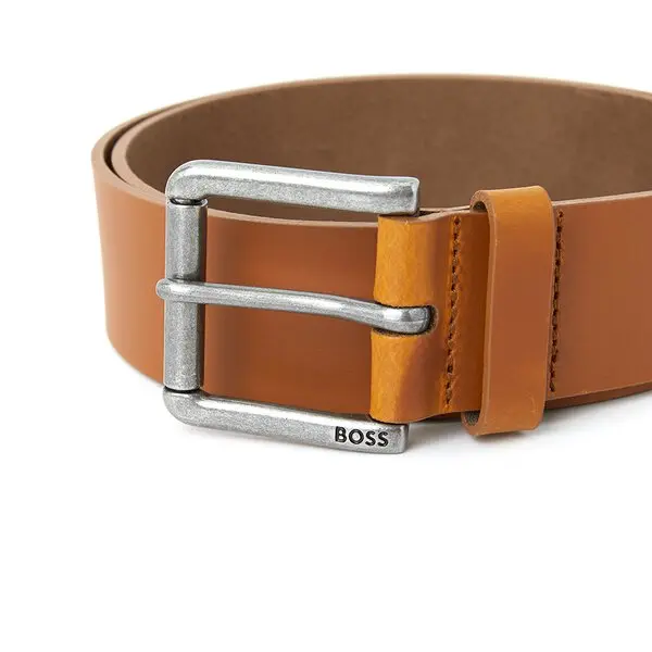 Hugo Boss Leather Buckle Belt - Brown