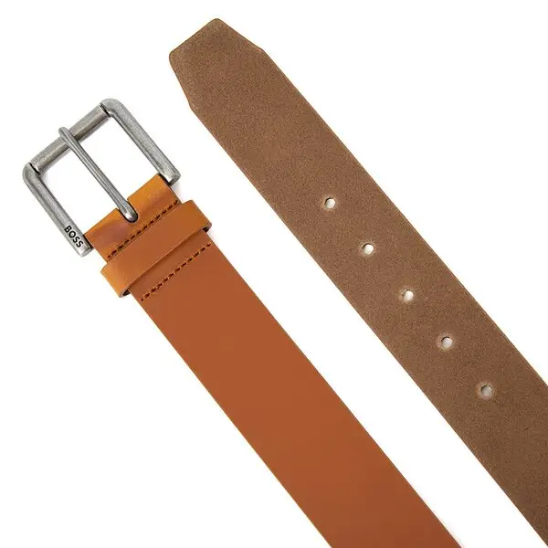 Hugo Boss Leather Buckle Belt - Brown