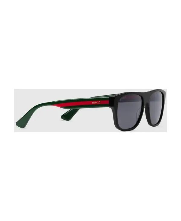 Gucci Rectangular Frame Sunglasses - Gray