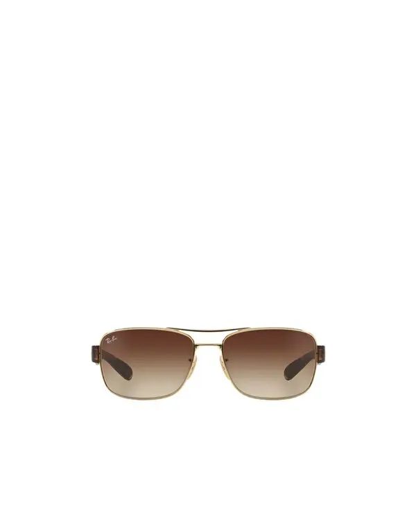 Ray-ban Rectangular Sunglasses With Logo Detail - Brown