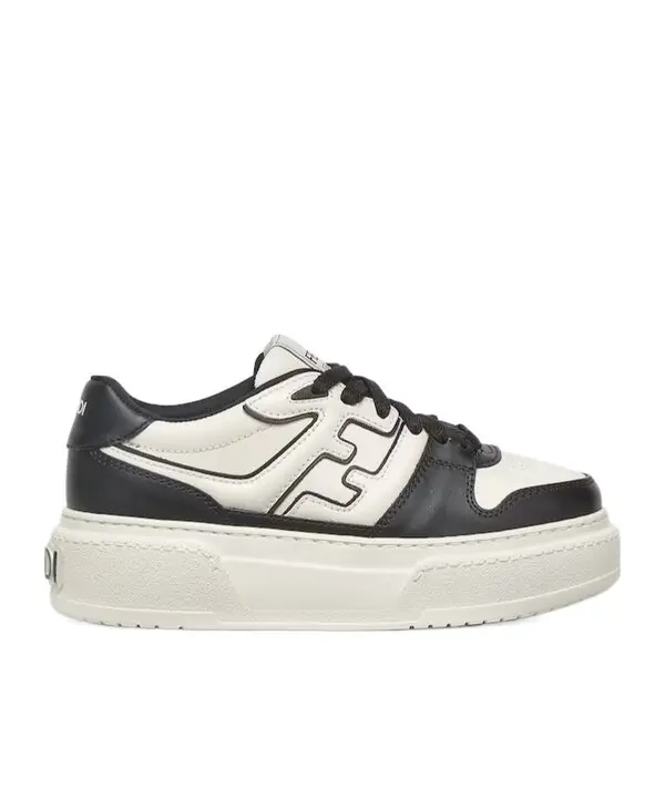 Fendi Low-top Sneakers With Ff Decal - Black