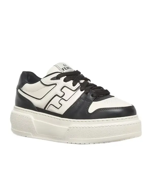 Fendi Low-top Sneakers With Ff Decal - Black