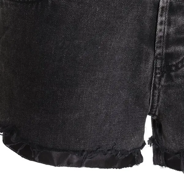 Miu Miu Low Waist Denim Shorts With Logo Detail