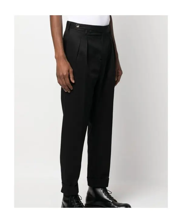 PT TORINO High-waisted Tailored Pants - Black