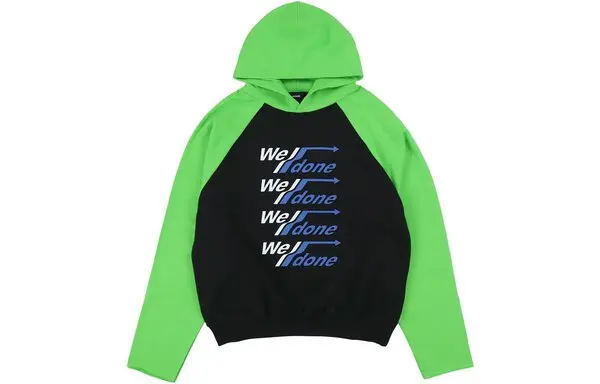 We11Done Graphic-print Cotton Hoodie - Black