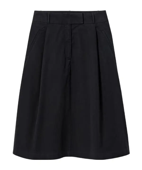A.p.c. Pleated Cotton Midi Skirt
