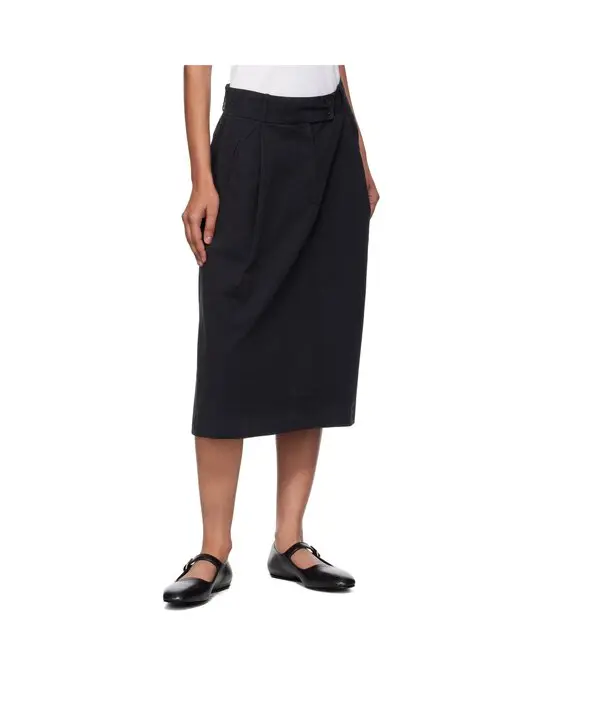 A.p.c. Pleated Cotton Midi Skirt