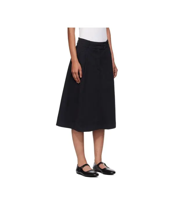 A.p.c. Pleated Cotton Midi Skirt