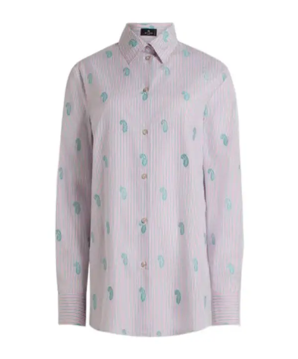 Etro Striped Paisley Shirt - Pink