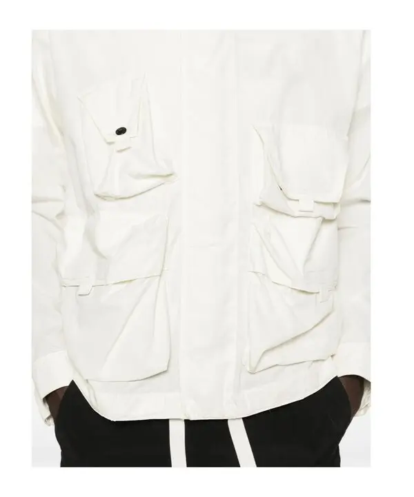 Stone Island Zip Up Jacket With Stand Collar