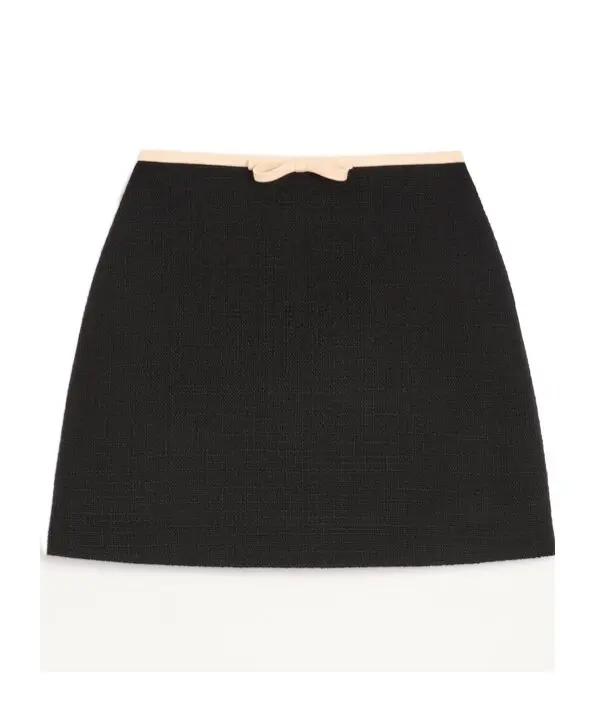 Valentino Garavani Crepe Couture Bow Detailed Mini Skirt