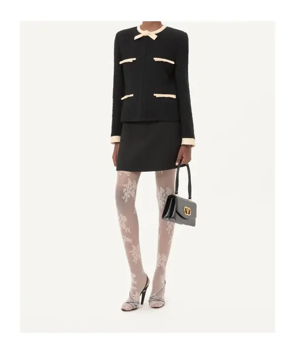 Valentino Garavani Crepe Couture Bow Detailed Mini Skirt