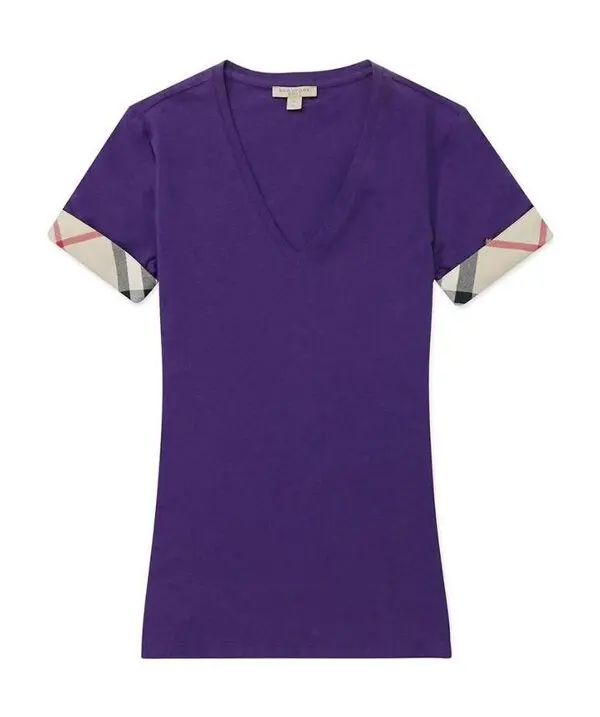 Burberry V-neck T-shirt - Purple