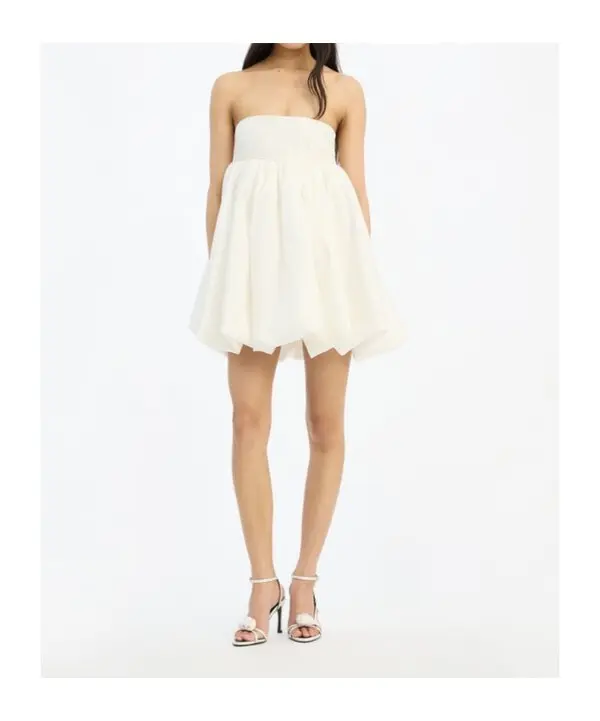 ROTATE BY BIRGER CHRISTENSEN Satin Mini Bubble Dress