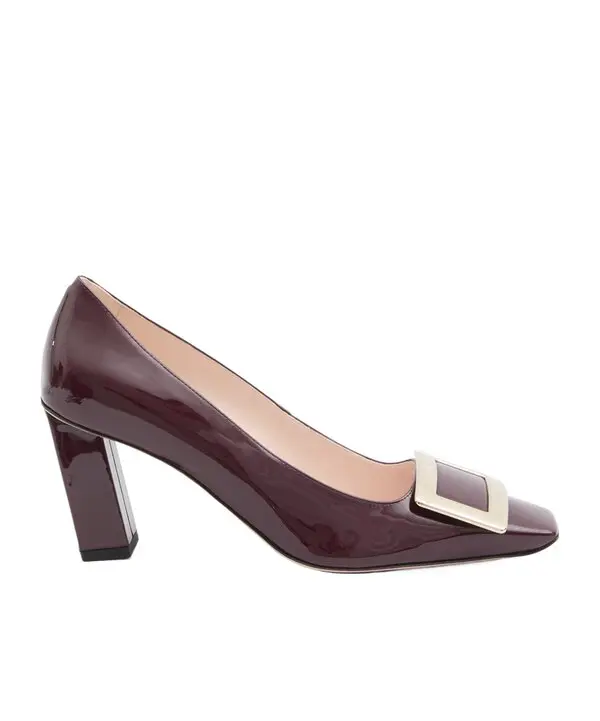ROGER VIVIER Logo Buckled Block Heel Pumps