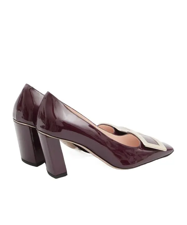 ROGER VIVIER Logo Buckled Block Heel Pumps