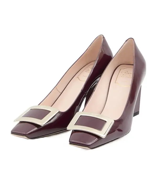 ROGER VIVIER Logo Buckled Block Heel Pumps