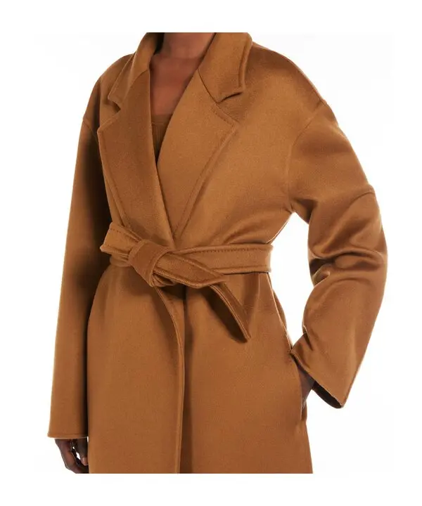Max Mara Melinda Belted Long-sleeved Coat - Brown