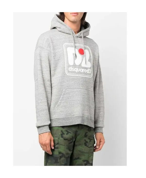 Dsquared2 Logo Printed Drawstring Hoodie
