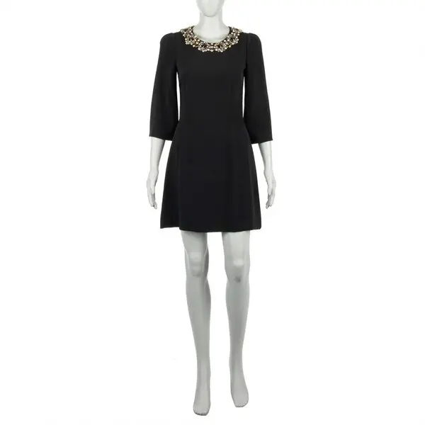 Dolce & Gabbana Embellished Round Neck Dress