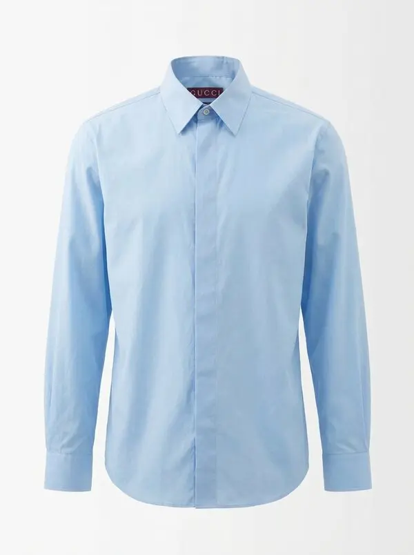 Gucci Collared Long-sleeve Shirt