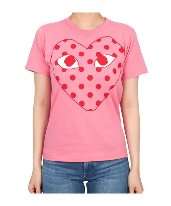 Play Comme Des Garcon Short Sleeve T-shirt - Pink