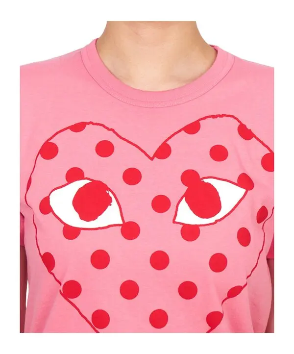 Play Comme Des Garcon Short Sleeve T-shirt - Pink