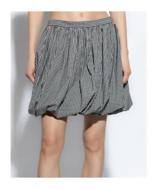 Marni Plaid Bubble Skirt - Gray