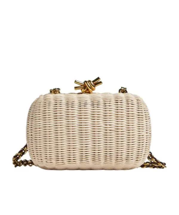 Bottega Veneta Knot Chain Bag - Natural/fondant