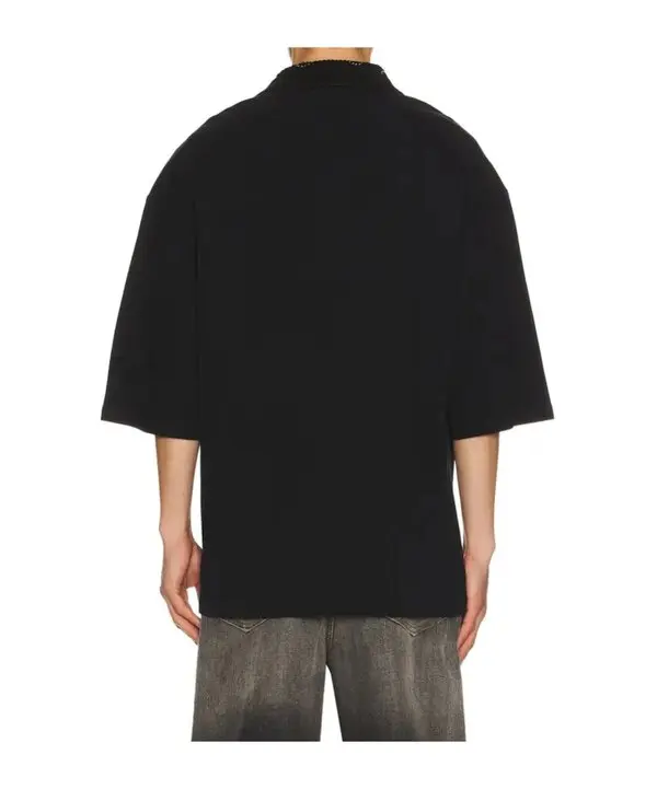 Amiri Embellished Oversized Polo Shirt
